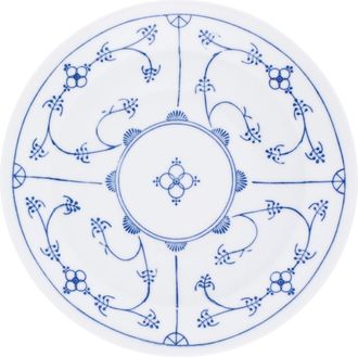 Kahla 453406A75019H Blau Saks Suppenteller 22 cm | tiefer Teller mit Strohmuster aus Porellan