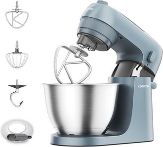Kenwood Go Küchenmaschine KZM35.000GY, platzsparend, inkl. 4-Liter-Schüssel, K-Haken, Ballonschneebesen, Knethaken, Spritzschutz & Messlöffel, Metallgehäuse m