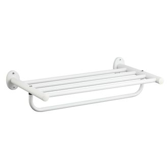 MSV 140438 Regal/Serviettenhalter, verchromt, Wei&szlig;, 50.5 x 30.3 x 12,7 cm