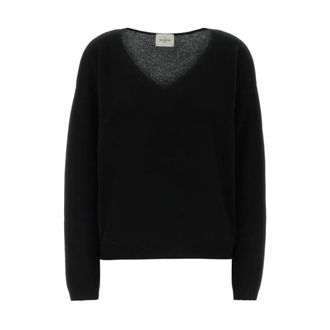 Le Kasha V-Ausschnitt Pullover - - Knitwear - Damen - Schwarzk - S