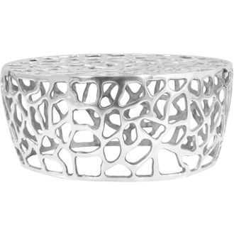 vidaXL vidaXL Couchtisch Aluminiumguss 70x30 cm Silbern