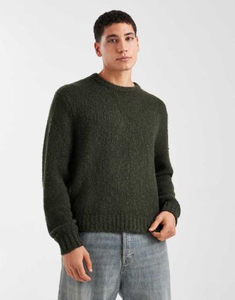 Vans Solid - Pullover in Obsidian-Farngr&uuml;n mit Rundhalsausschnitt