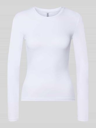 Pieces Slim Fit Langarmshirt mit Rundhals-Ausschnitt Modell LULA
