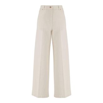 Aspesi Hoch taillierte Baumwollhose wei&szlig; locker geschnitten - - Jeans - Damen - Wei&szlig; - W27
