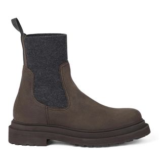 Brunello Cucinelli Wildleder-Stiefeletten mit Monili-Detail - - Shoes - Damen - Braun - 39 EU