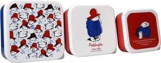 Half Moon Bay Paddington Bear Snackboxen - Set von 3 - BPA-freier Kunststoff - wiederverwendbare Lebensmittelbehälter - kleine Lunchbox-Behälter