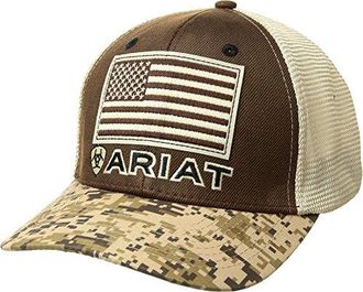 Ariat Ariat Mens Patriot Mesh Back Cap, Brown, One Size
