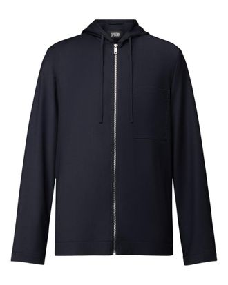 Drykorn Leichter Kapuzenblouson aus recyceltem Material und Wolle in