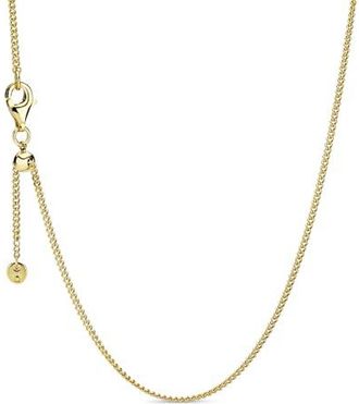 Pandora Pandora Icons Collier en métal plaqué or 14 carats avec fermoir coulissant, 60