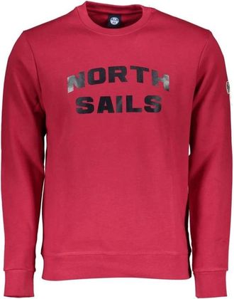 North Sails Homme, Sweatshirts et sweats à capuche, Rouge, Taille: S SweaT-shirt col rond rouge avec logo imprimé