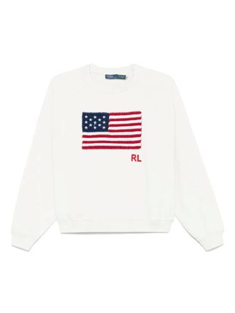 Polo Ralph Lauren sweat &agrave; logo brod&eacute; - Blanc