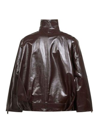 Salvatore Santoro Womens Brown Sheen Nappa Leather Jacket Ovine (top Grain) Bomber