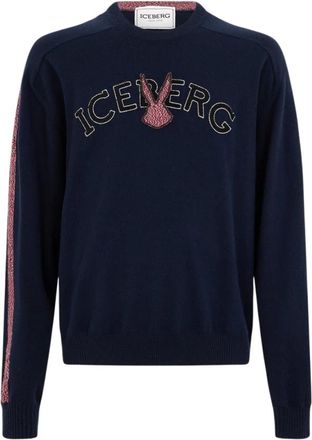 Iceberg Pull Col Rond - Homme - Pulls - Bleu - Taille: S