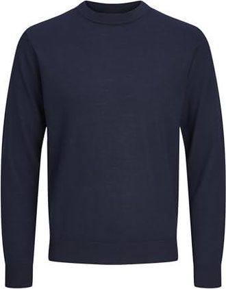 Jack & Jones Jprblamerino Knit Crew Neck Sn Pull en Tricot, Bleu Nuit, XL Homme