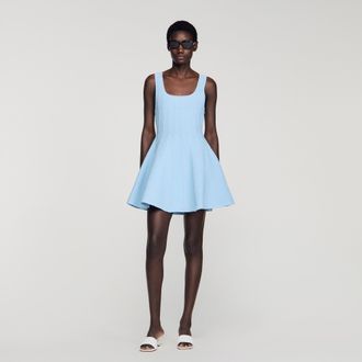 Sandro Robe courte en maille perl&eacute;e