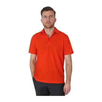 Herno Gestricktes Poloshirt - - Tops - Herren - Orange - L