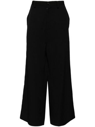 Yohji Yamamoto Hose mit weitem Bein - Schwarz