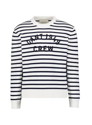 GANT Herren Pullover wei&szlig; Gestreift