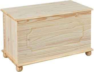 PEGANE Pegane - Coffre à jouet en pin massif vernis naturel - Dim : L89 x H53 x P47 cm