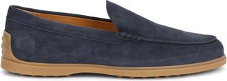 Tod's Homme, Chaussures, Bleu, Taille: 44 EU Mocassin transformable en chausson en daim