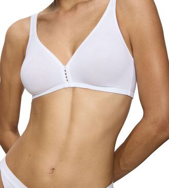 Triumph B&uuml;gelloser BH TRIUMPH Eileen N, Damen, Gr. 90, Cup B, wei&szlig;, Jersey, Obermaterial: 82% Baumwolle, 18% Elasthan, Basic, BHs BH Soft-BH B&uuml;gelloser-BH, mi