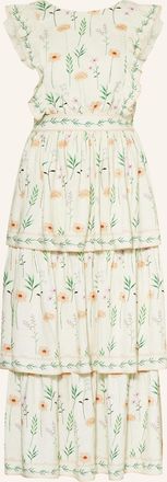 Mrs & Hugs Mrs & Hugs Leinenkleid Mit Volants weiss