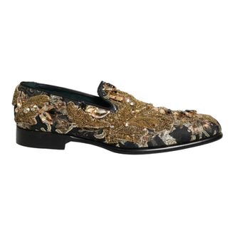 Dolce & Gabbana Samt-Loafer mit Stickerei - - Shoes - Herren - Mehrfarbig - 44 EU