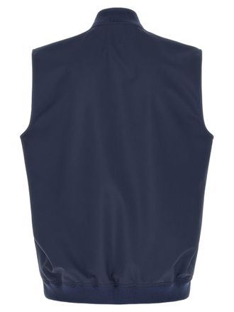 Brunello Cucinelli Mens Blue Polyester Sleeveless Jacket Clothing