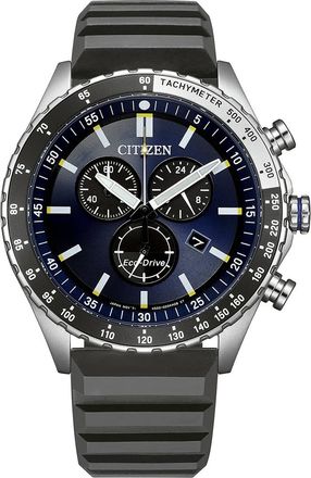 Citizen Eco-Drive Sport Chronograph, 43 mm, Silikonband Herrenuhr AT2569-04L
