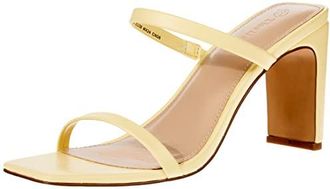 The Drop Avery Sandales À Talons Hauts et Bout Carré, Heeled Sandal Femme, Jaune, 40 EU