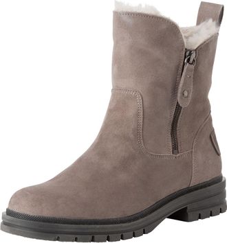 Tamaris Damen Warmfutter Stiefel Leder Blockabsatz Wechselfußbett; GREY, EU 41