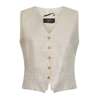 Max Mara Femme, Vestes, Beige, Taille: 40 FR Pace Waistcoat