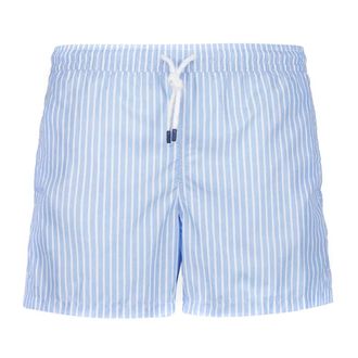 Fedeli Blaue Gestreifte Badehose mit Sommermuster - - Swimwear - Herren - Blau - 3XL