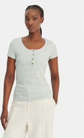 Guess T-Shirt GUESS x NORTH SAILS W6GP01 K2658 Gr&uuml;n Regular Fit