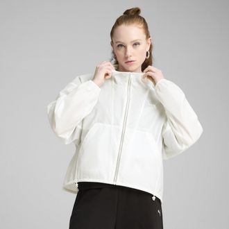 Puma Coupe-vent oversize WARDROBE ESS Femme, V&ecirc;tements, Blanc, L