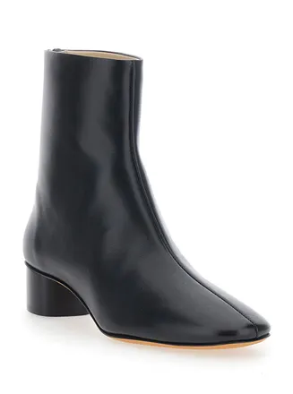 Le Monde Beryl Womens Ankle Boots Carole Black Leather Lamb