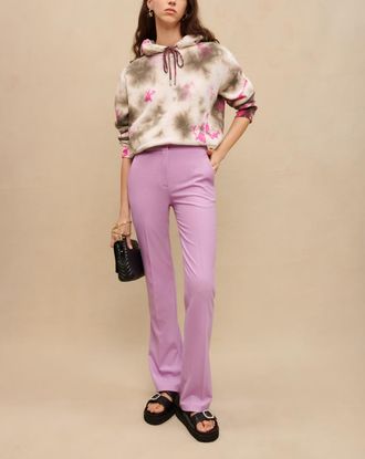 Maje Pantalon De Costume - Violet - Taille 38 - Maje