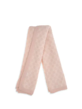 Gucci Wool Scarf For Girl Pink-Ivory Merino Ovis Aries Pink/ivory Scarfs