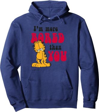 Garfield Lazy Bored Cat Bad Day Comedy-Meme, Zeichentrick-Klassiker Pullover Hoodie