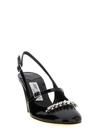 Jimmy Choo London Womens Belinda Slingback Pump Black Patent Leather