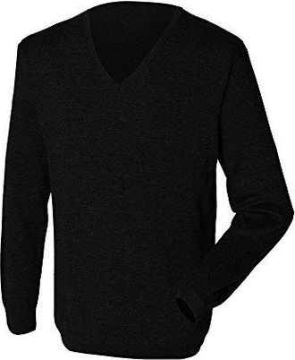 Henbury Pullover avec col en V - Homme (M) (Noir)