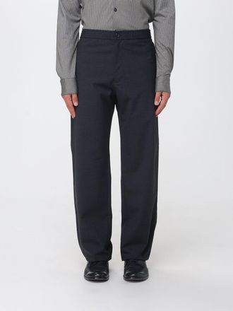 Emporio Armani Pantalon slim fit en laine m&eacute;lang&eacute;e avec poches italiennes