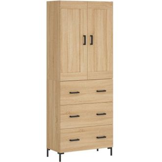 vidaXL Vidaxl - Buffet haut Ch&ecirc;ne sonoma 69,5x34x180 cm Bois ding&eacute;nierie