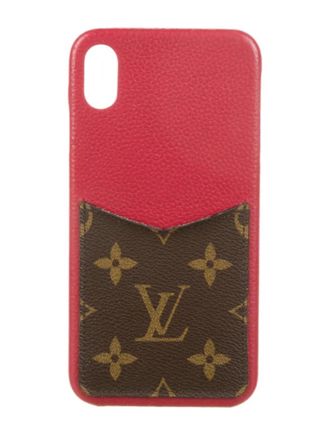 Louis Vuitton Red Leather & Monogram Canvas Bumper Phone Case X/XS