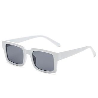 Generic Lunettes De Soleil Carr&eacute;es &Agrave; Petite Monture For Hommes Et Femmes, Vacances Dext&eacute;rieur(White)