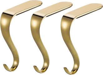 DOITOOL 3 St&uuml;ck Weihnachtsstrumpfhalter aus Zinklegierung Kaminsims Girlandenhalterung Robust Goldfarben Kaminaufh&auml;nger f&uuml;r Weihnachtsdeko Geschenkt&uuml;ten und S