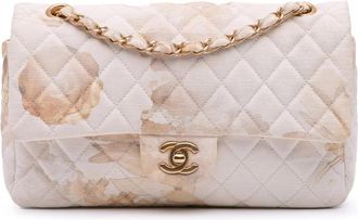 Chanel Hobo Bags - Medium Classic Printed Denim Floral Double Flap - Gr. unisize - in Braun - für Damen