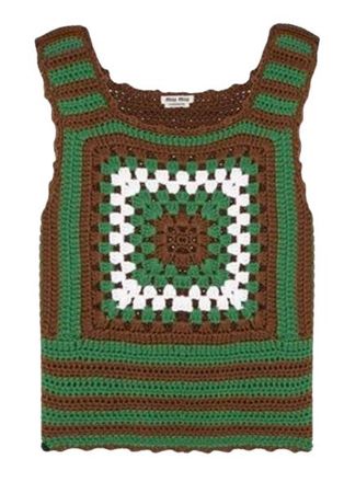 Miu Miu Cashmere Striped Vest Size S