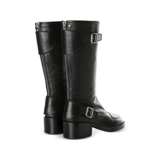 Ann Demeulemeester Calf Leather Buckle-Strap Boots - Black