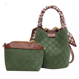 Generic Sac &agrave; bandouli&egrave;re &agrave; carreaux pour femme, sac &agrave; main et sac &agrave; main r&eacute;tro tendance avec pochettes